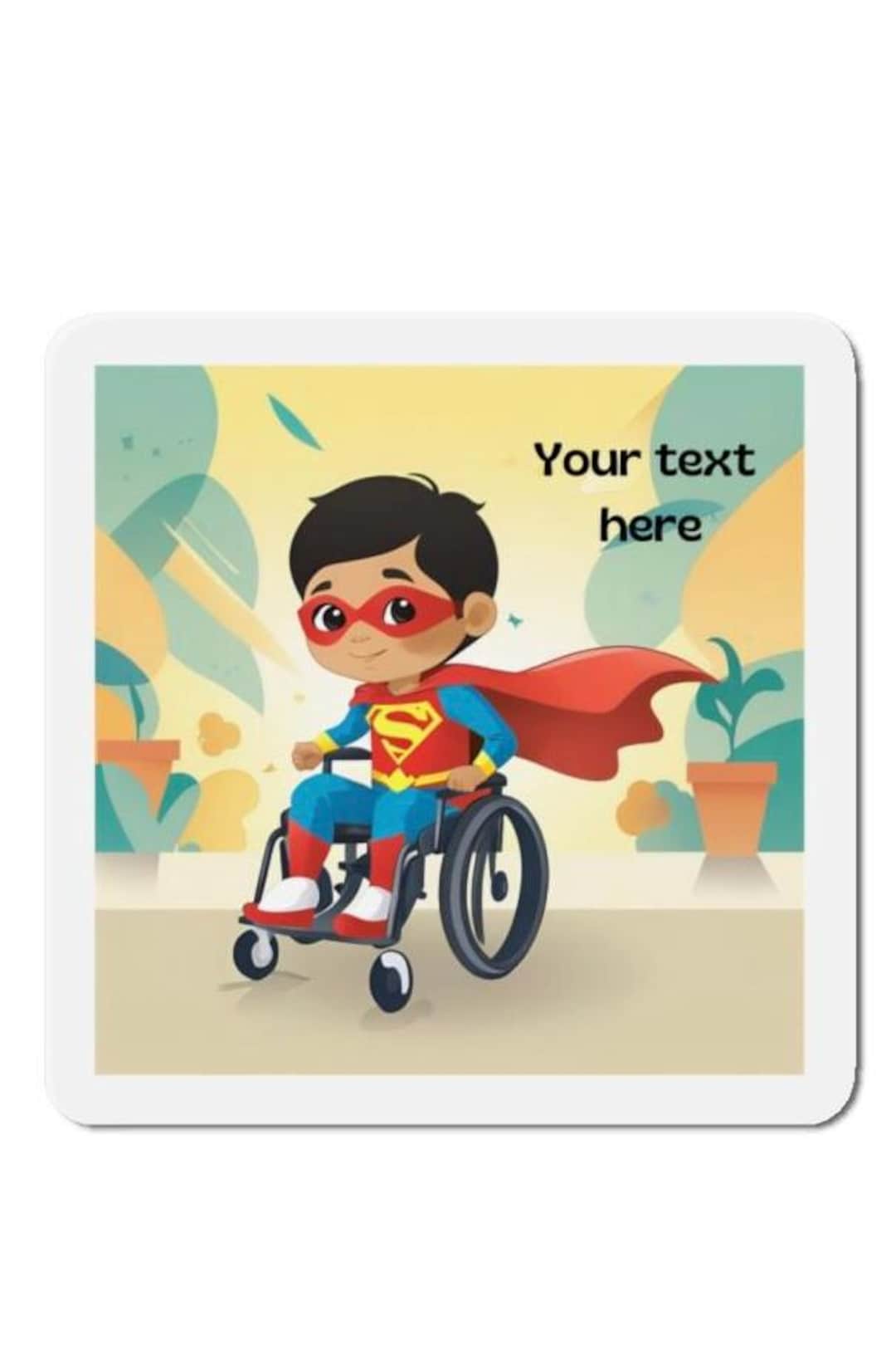 Child in Wheelchair Superhero Die-cut Magnet, Disability Pride Fridge ...