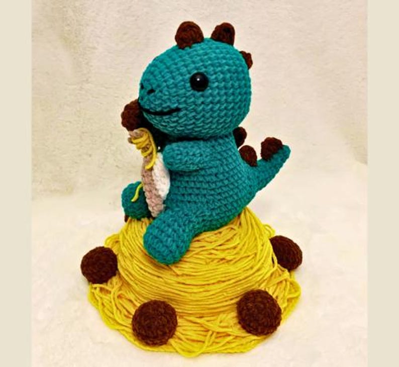Tyrannosaurus Spaghetti-meatball Dinosaur Adorable Amigurumi Crochet ...