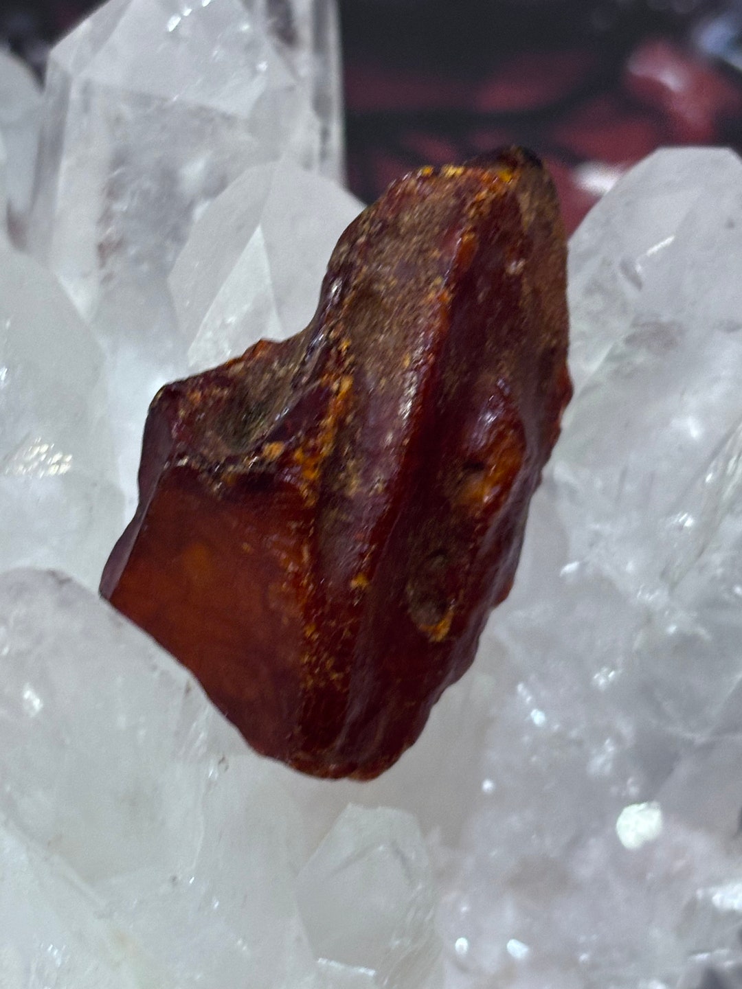 Natural Baltic Raw Red Amber Pendant.gift for Her, Gift for Mom, Gift ...