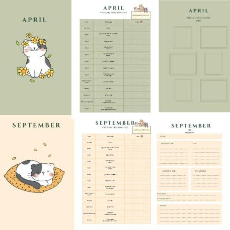 2025 Cat-themed Digital Planner, Daily, Monthly, Yearly, Cat Lover’s ...