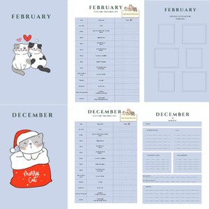2025 Cat-themed Digital Planner, Daily, Monthly, Yearly, Cat Lover’s ...
