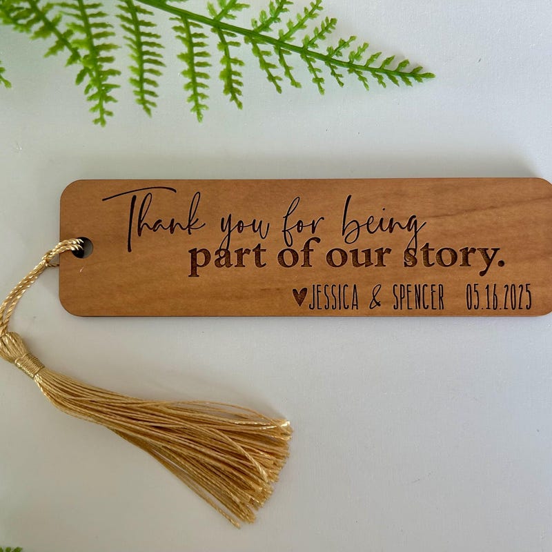 Wedding Bookmark - Etsy