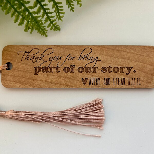 Wedding Bookmark - Etsy