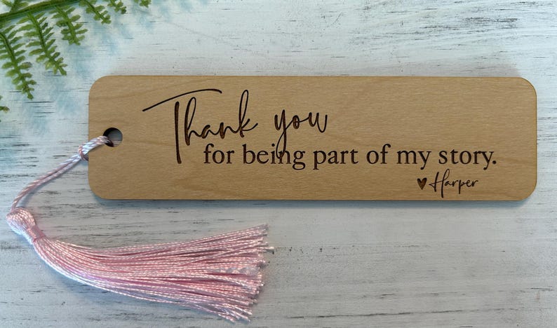 Personalized Maple Wood Teacher Bookmark: Laser Engraved Gift - Etsy