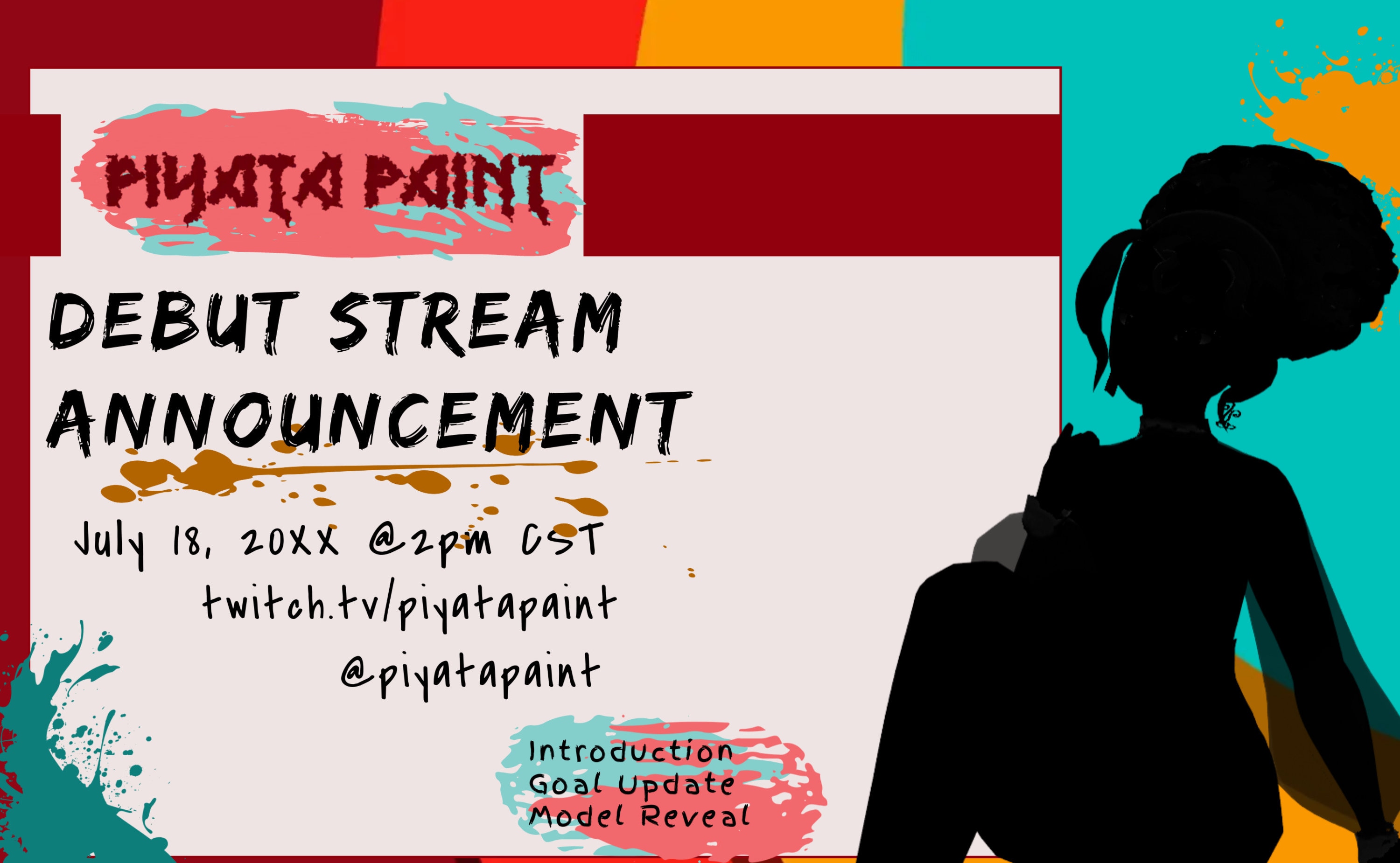 CUSTOM Paint Themed Vtuber Debut Announcement - Etsy