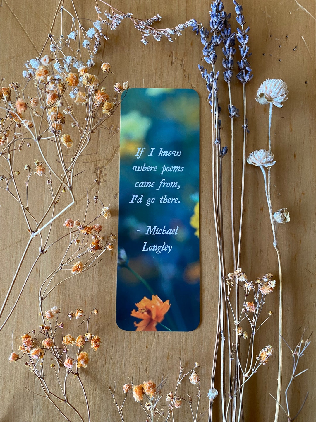Literary Quote Bookmark ~ Soft Matte Feel ~ Floral Cottagecore ...