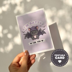 Printable Bat Baseball Valentine Card, Love You Card, Love Pun Card ...