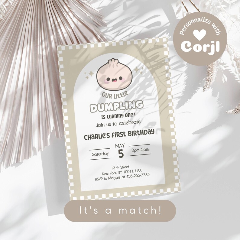 Dumpling Party Decor 1st Birthday, Highchair One Banner, Dumpling ...