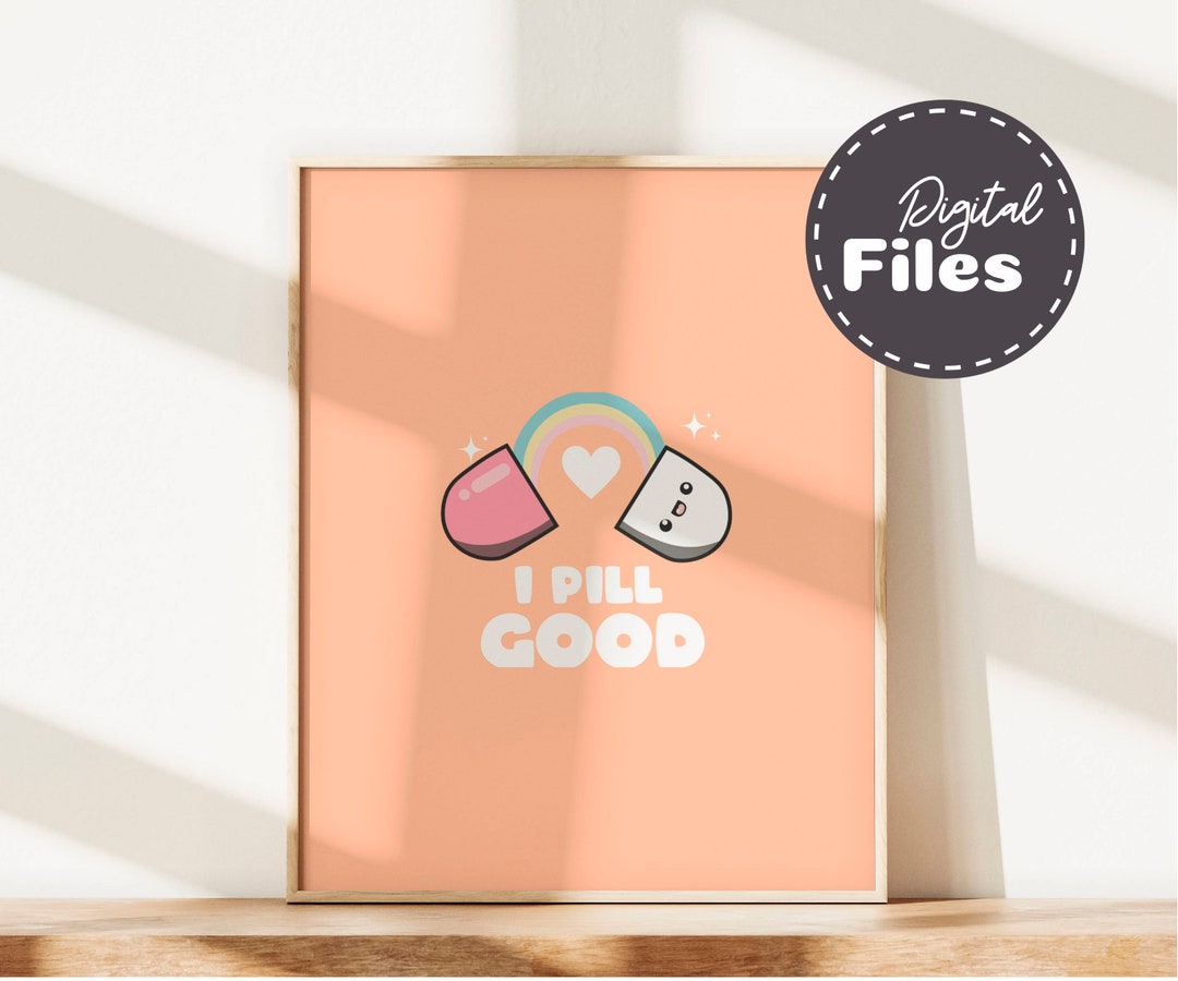 Mental Health Poster and Cute Medical Print for a Girly Apartment Decor ...