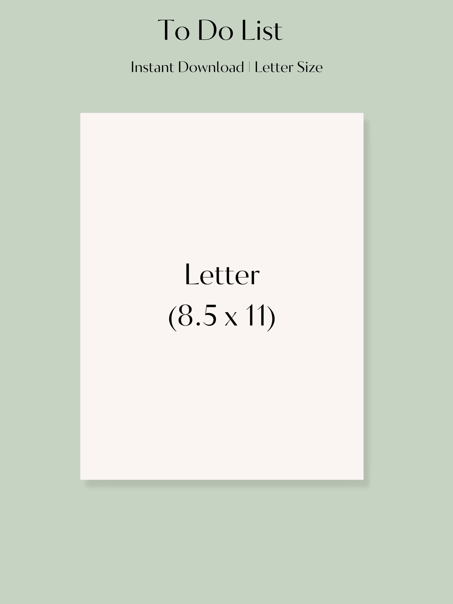 To Do List Printable Planner Organizer to Do List Letter Minimalist to ...