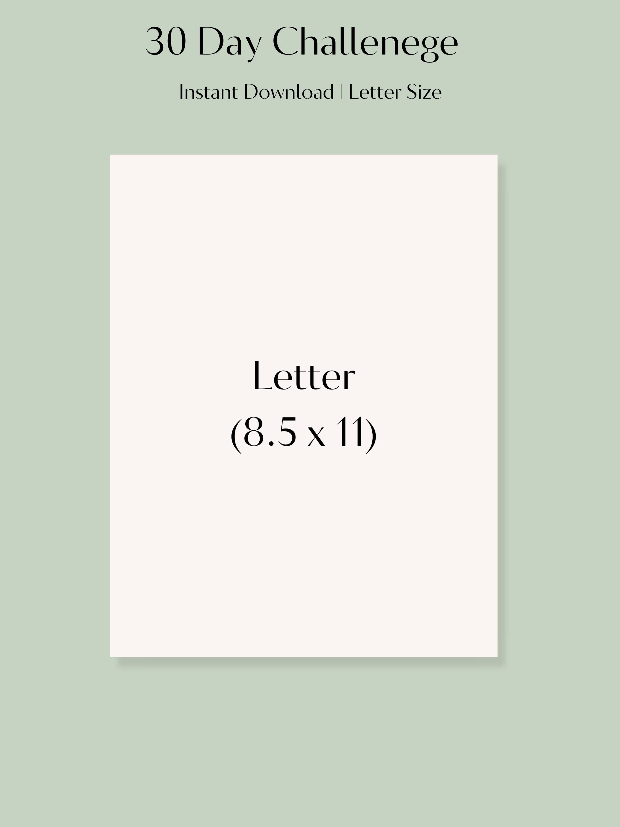 30 Day Challenge Tracker 30 Day Challenge Template Printable Download ...