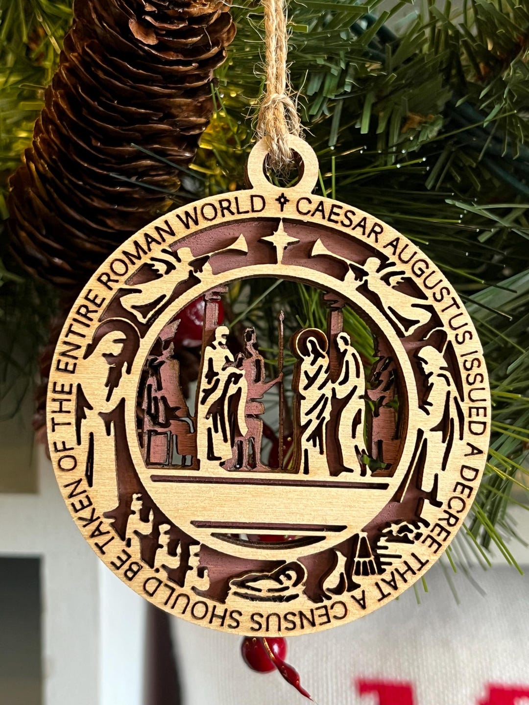 Jesus’ Birth Story Wooden Christmas Ornaments (set of 8) - Etsy