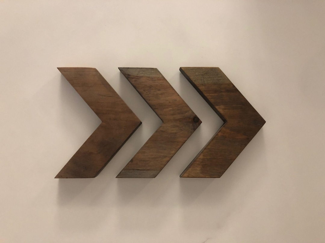 Mini Weather Washed Wooden Wall Arrows - Etsy