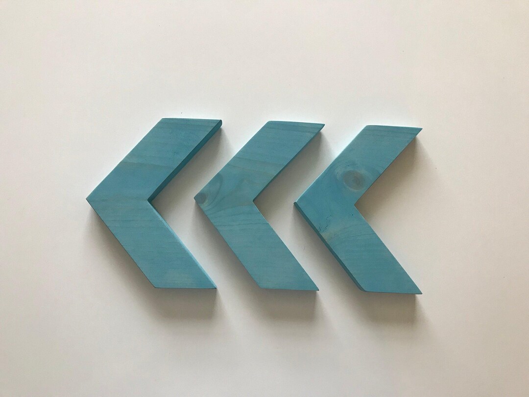 Mini Vintage Aqua Wooden Wall Arrows - Etsy