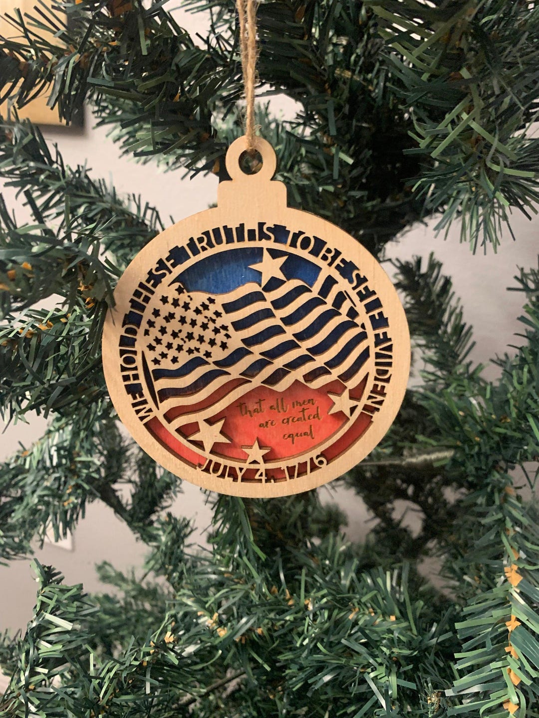 Declaration of Independence Christmas Ornament - Etsy