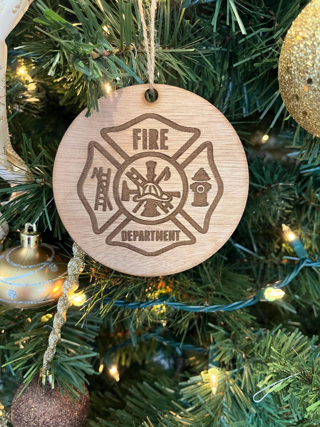 Fire Department Logo Christmas Ornament - Etsy