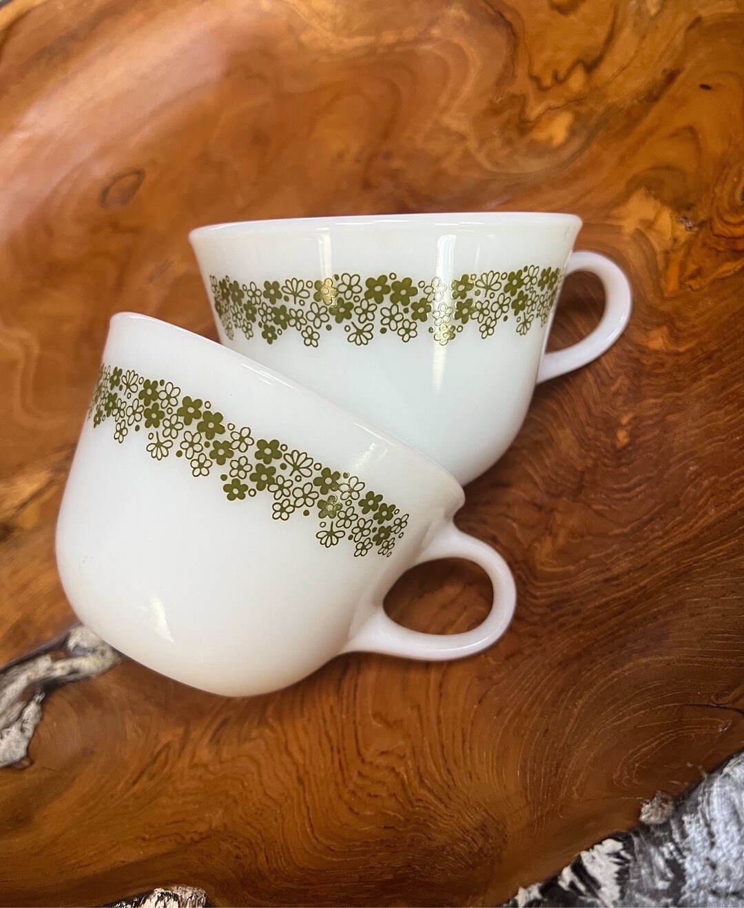 Vintage 70s Pyrex 2ct Milk Glass Coffee/tea Cups - Etsy