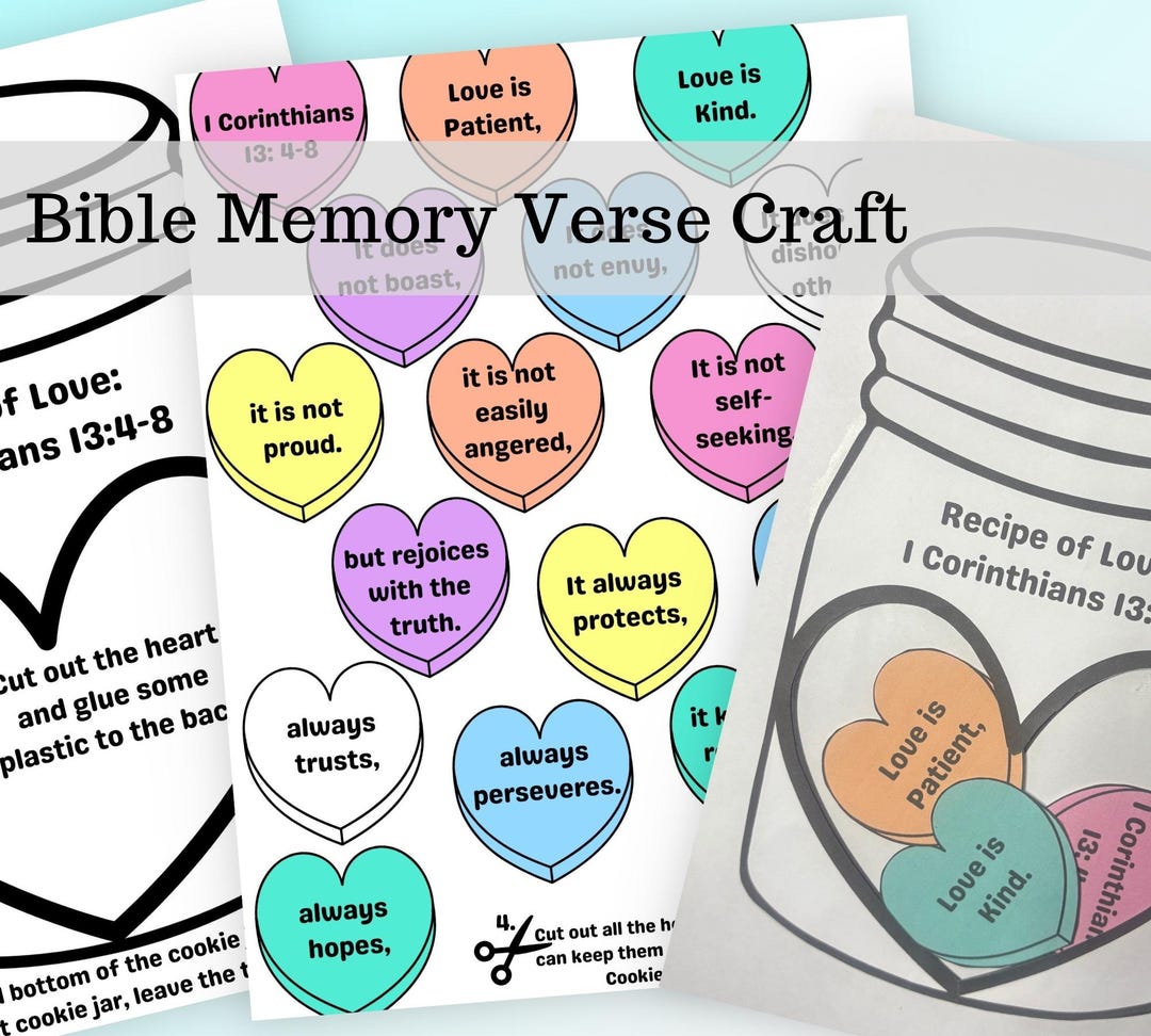 Bible Memory Verse Valentines Day Craft - Etsy