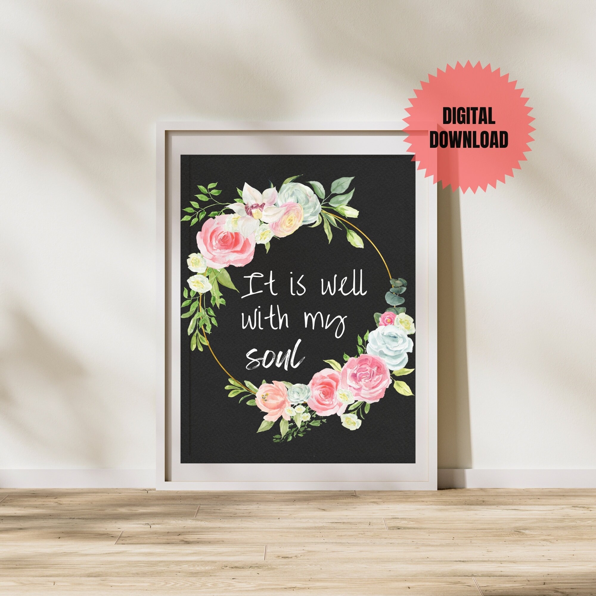 It is Well, Christian Wall Art, Bible Verse Digital Download, Scripture ...