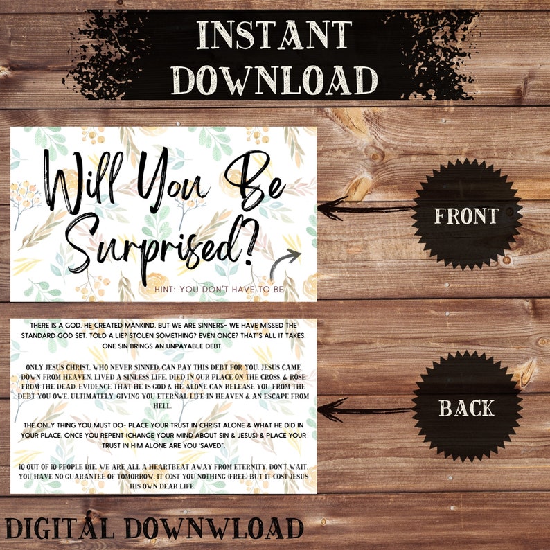 Gospel Tracts, Bible Tracts, Witnessing Tracts, Share Your Faith, Share ...