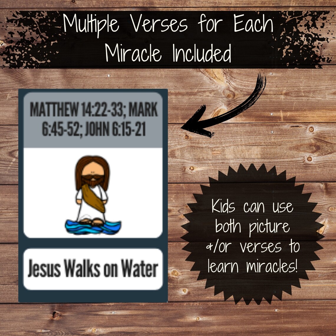 The Miracles of Jesus 3 Part Cards, Montessori 3 Part Cards, Bible ...