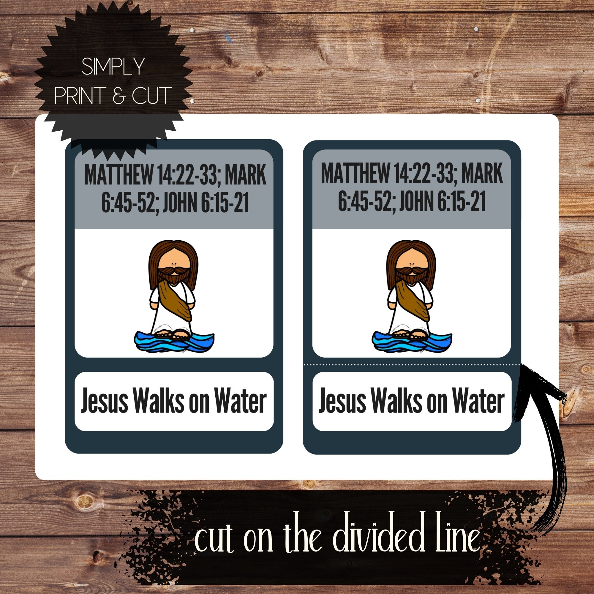 The Miracles of Jesus 3 Part Cards, Montessori 3 Part Cards, Bible ...