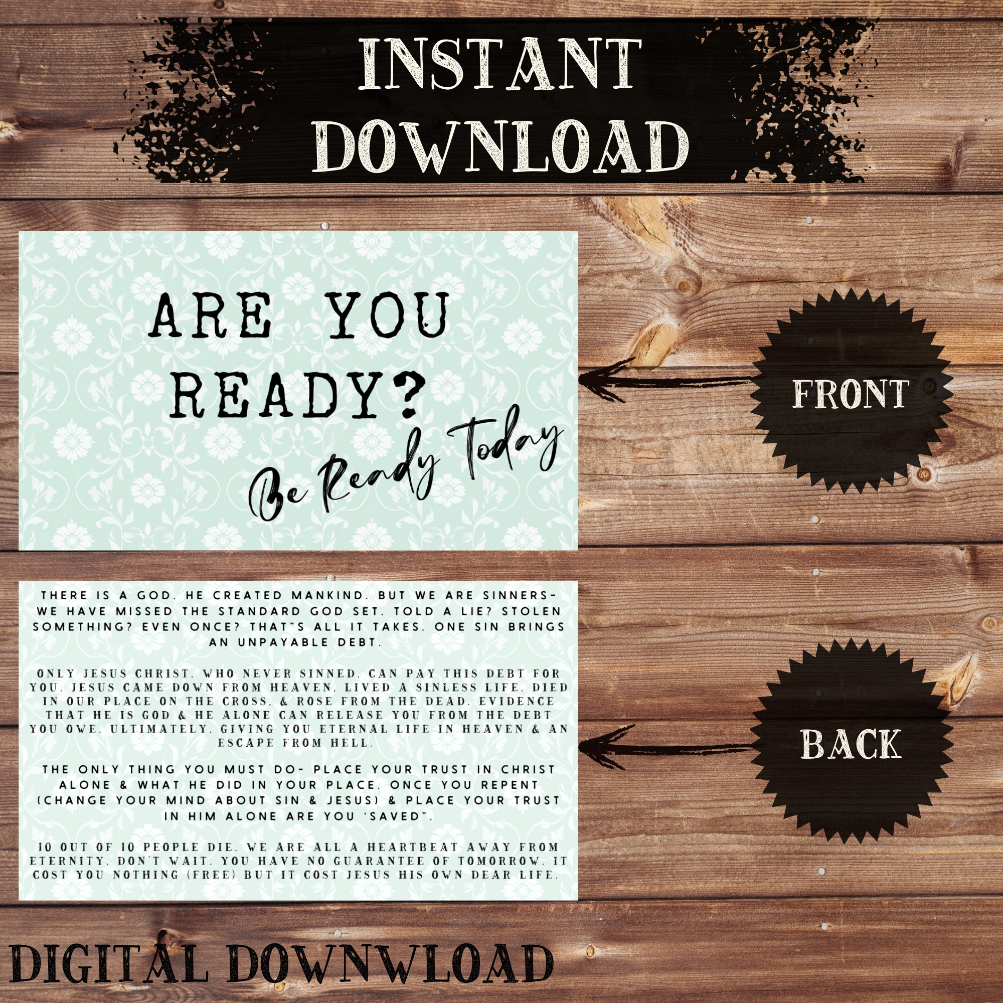 Gospel Tracts, Bible Tracts, Witnessing Tracts, Share Your Faith, Share ...