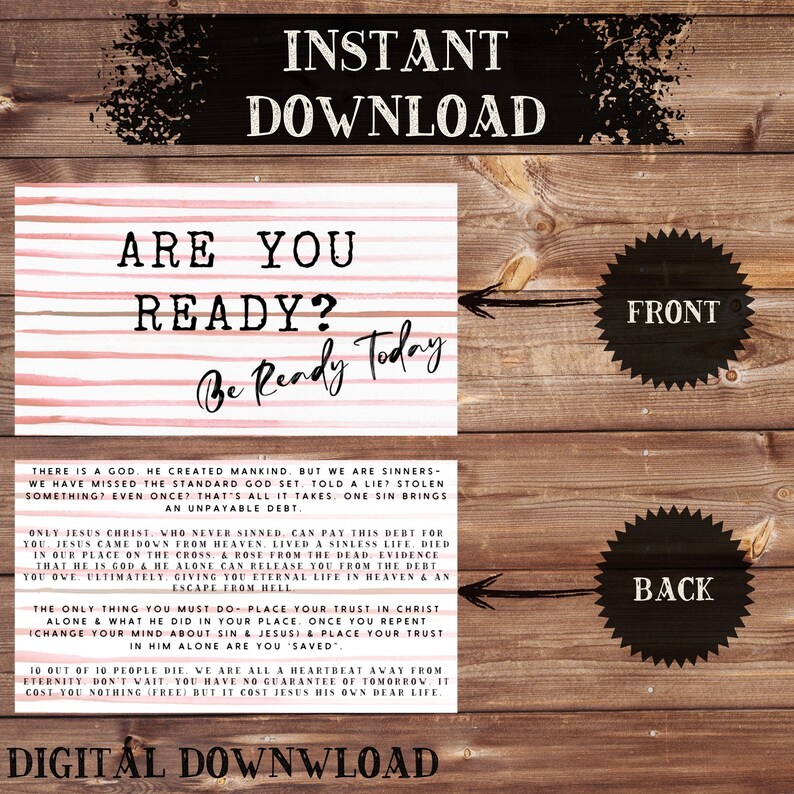 Gospel Tracts, Bible Tracts, Witnessing Tracts, Share Your Faith, Share ...