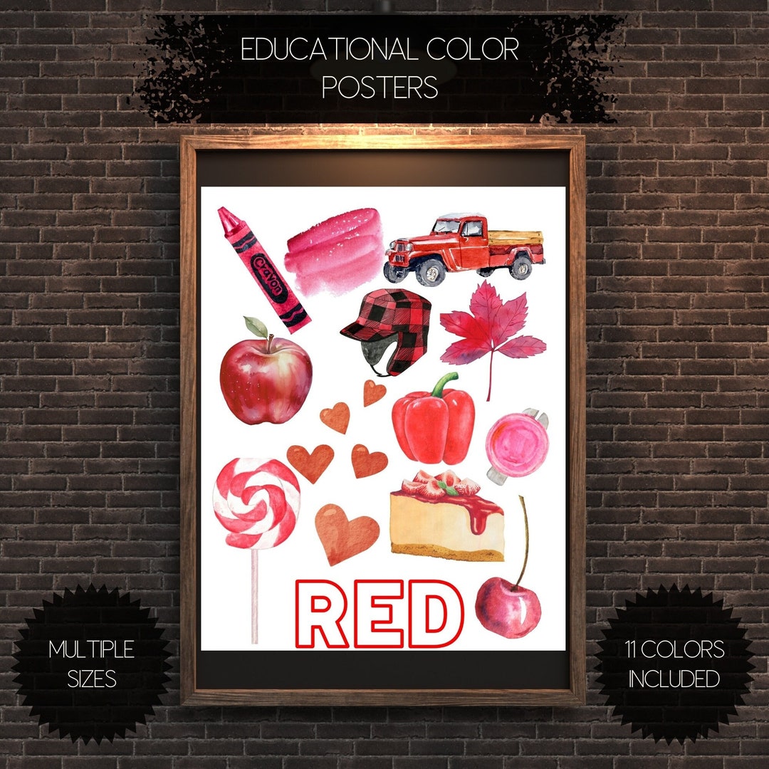 11 Color Posters, Educational Posters, Homeschool Prints, Printable ...