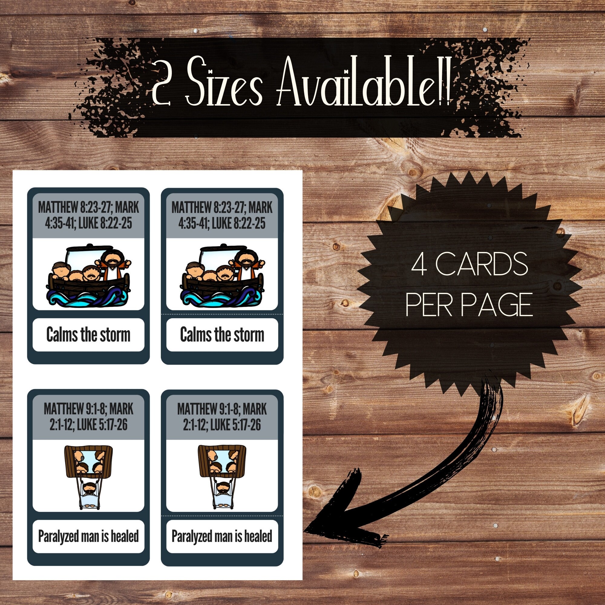 The Miracles of Jesus 3 Part Cards, Montessori 3 Part Cards, Bible ...