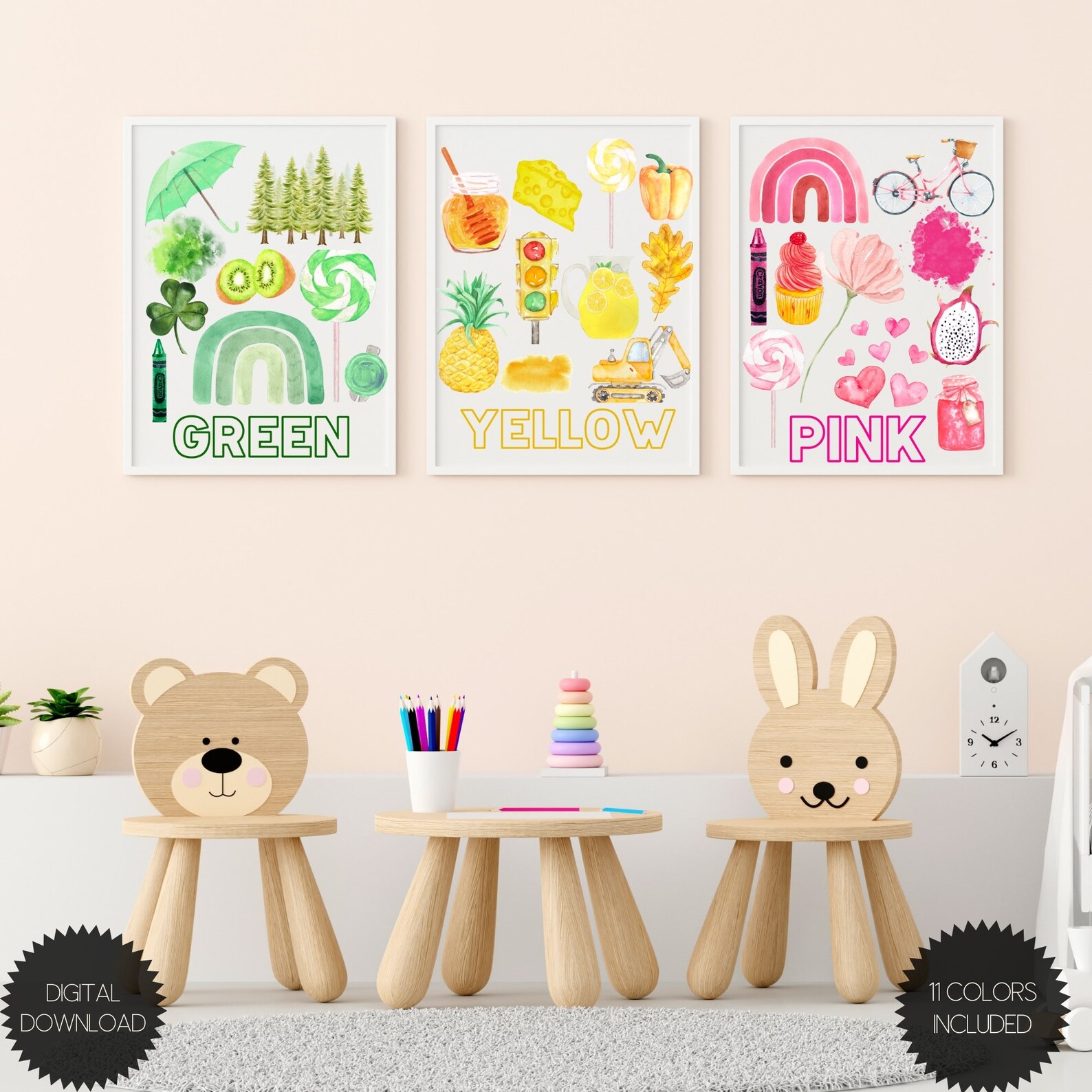 11 Color Posters, Educational Posters, Homeschool Prints, Printable ...