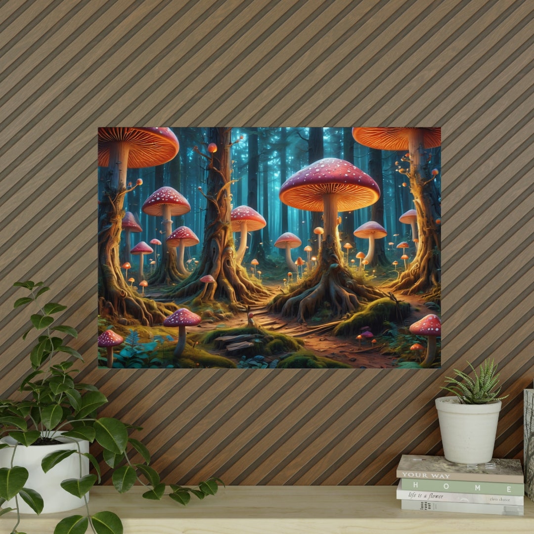 Enchanted Forest Art Poster, Whimsical Creature Fairytale Print ...