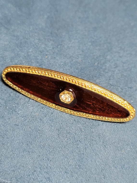 Multi Stone Pin With an Amber Background and Crystal … - Gem