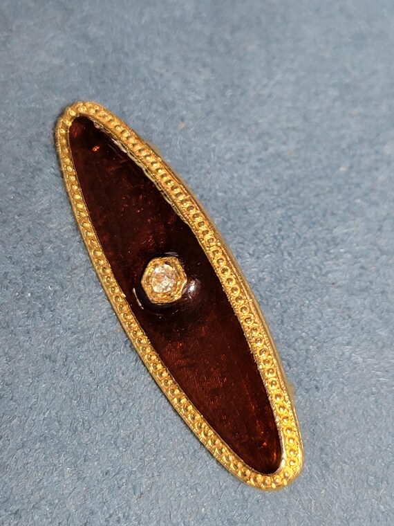 Multi Stone Pin With an Amber Background and Crystal … - Gem