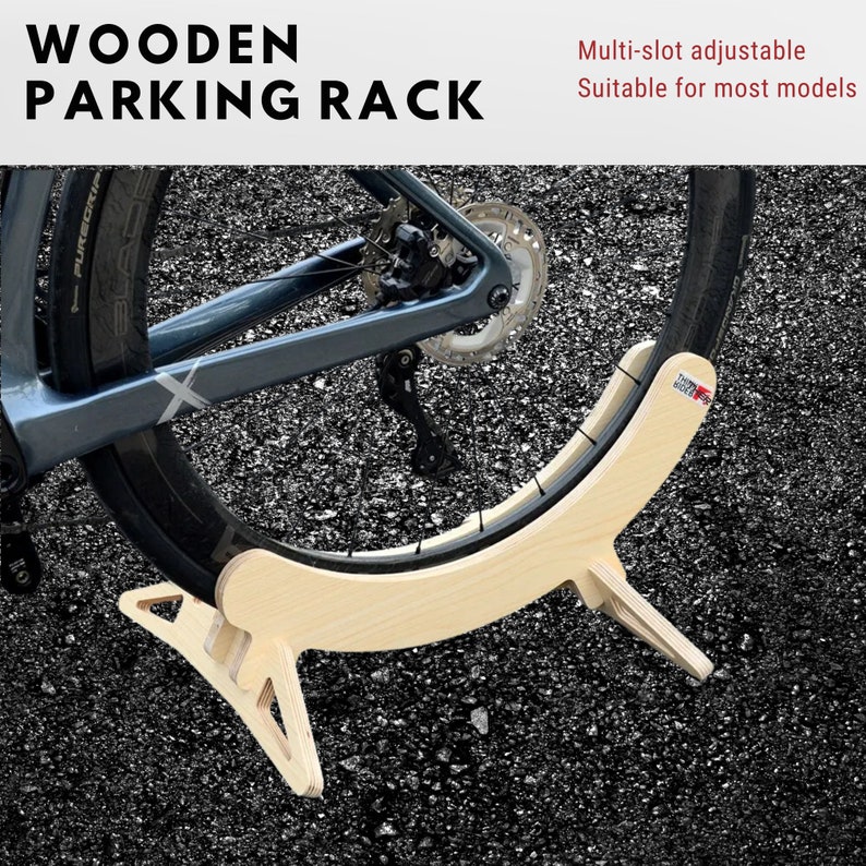 Bicycle Stand – Wooden Bike Rack for Indoor Storage – Fits 16-24/26-29 ...