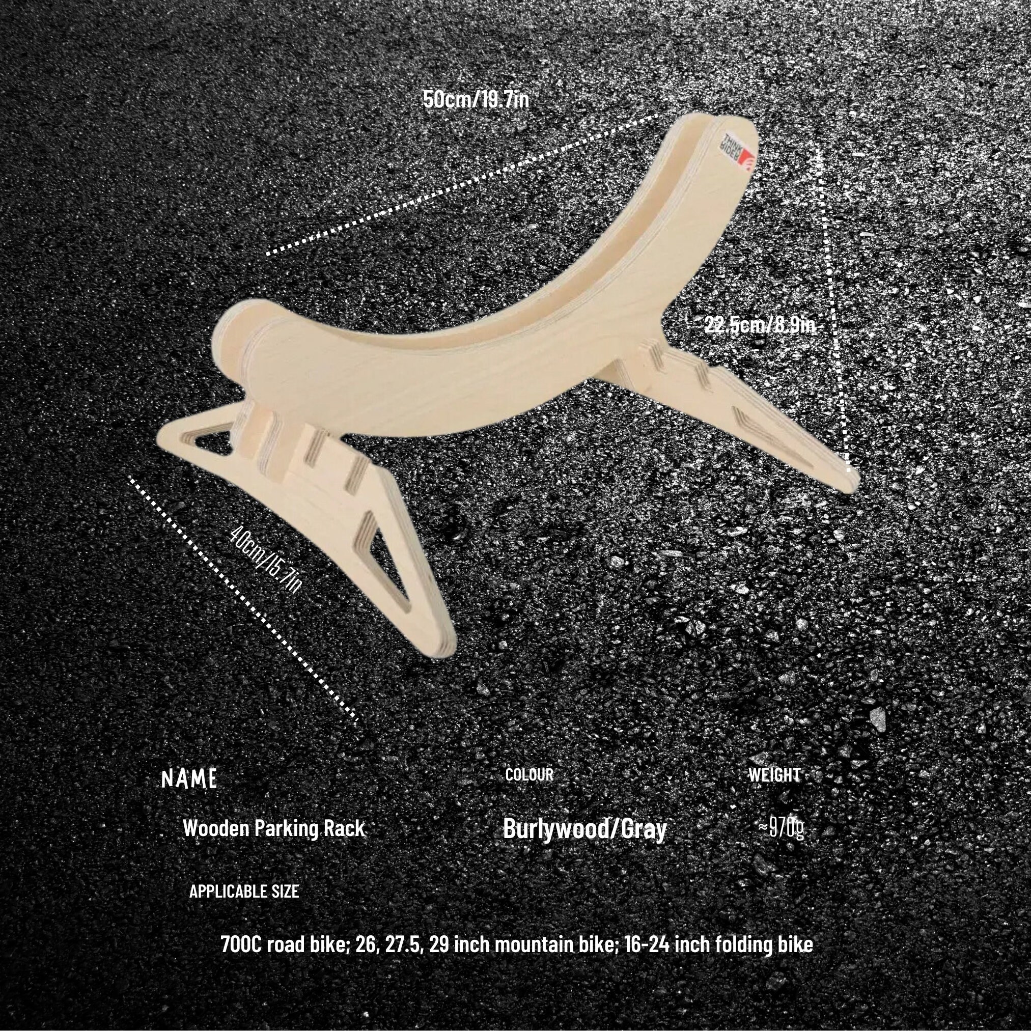 Bicycle Stand – Wooden Bike Rack for Indoor Storage – Fits 16-24/26-29 ...