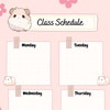 Editable School Schedule for Girls, School Supplies Theme, Printable ...