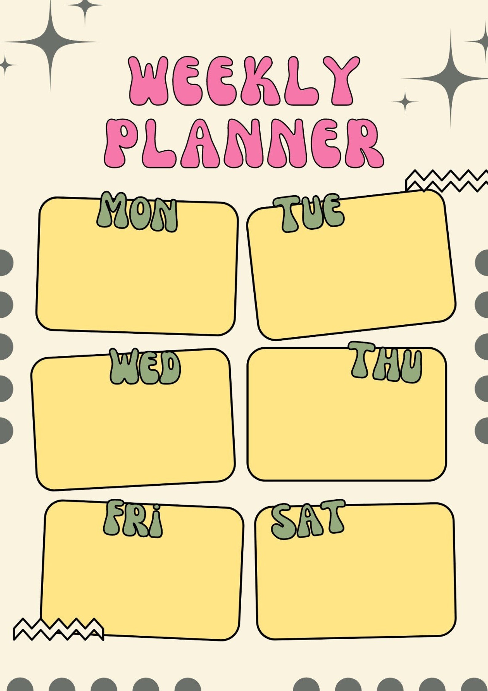 Editable School Schedule for Girls, School Supplies Theme, Printable ...