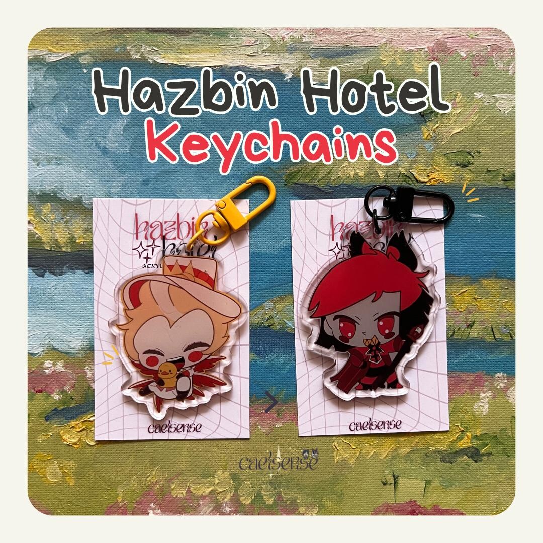 Hazbin Hotel Acrylic Keychain || Lucifer Acrylic Keychain || Alastor ...