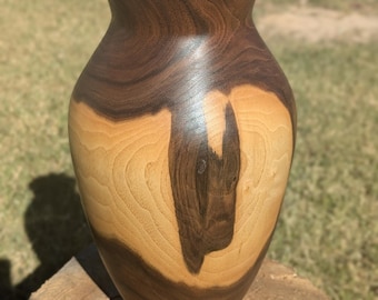 Wooden Vase Hand Turned Figured Black Walnut - Etsy