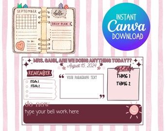 Daily Agenda Slides | Classroom Template | Google Slides | Middle ...