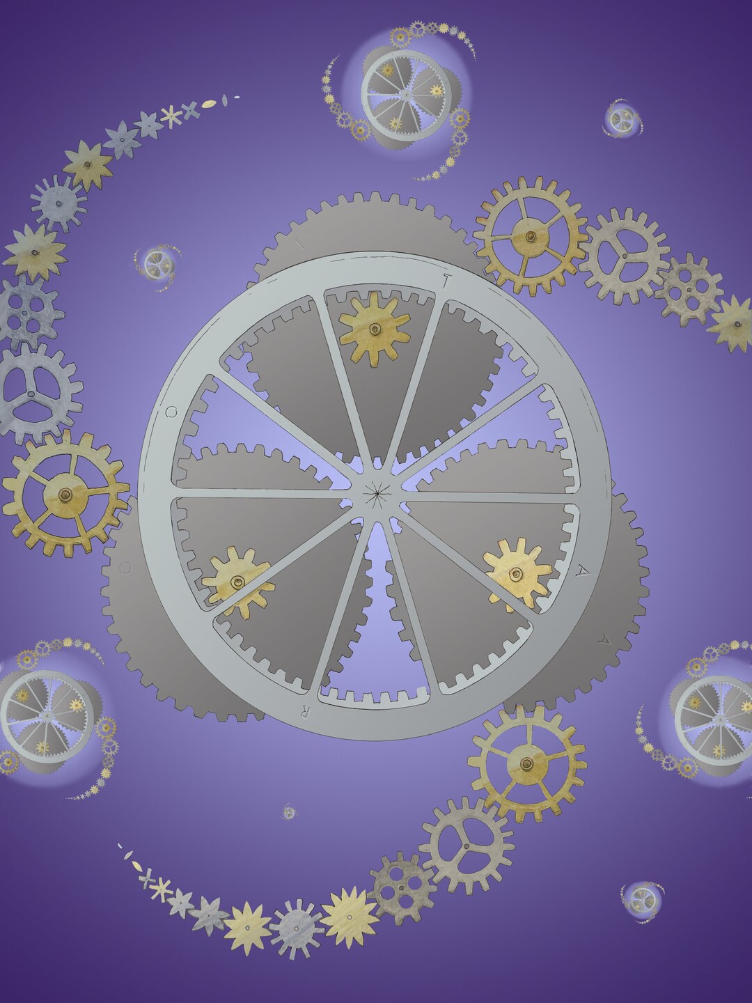 The Wheel. Contemplative Art Based on Western Esotericism. Framed ...