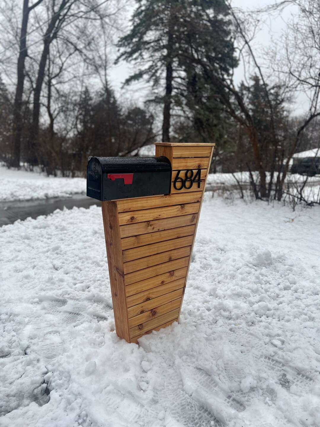 The Flagship Post - Mid-century Modern Custom Mailbox - Etsy