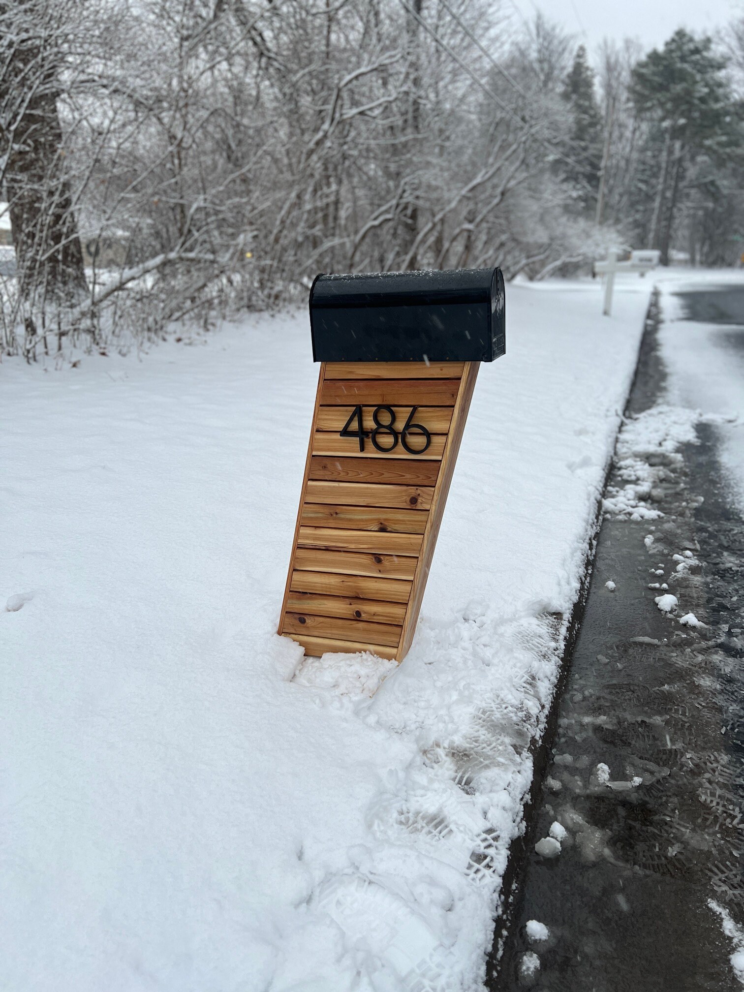 The Leaning Tower of Mail - Mid-century Modern Custom Mailbox - Etsy