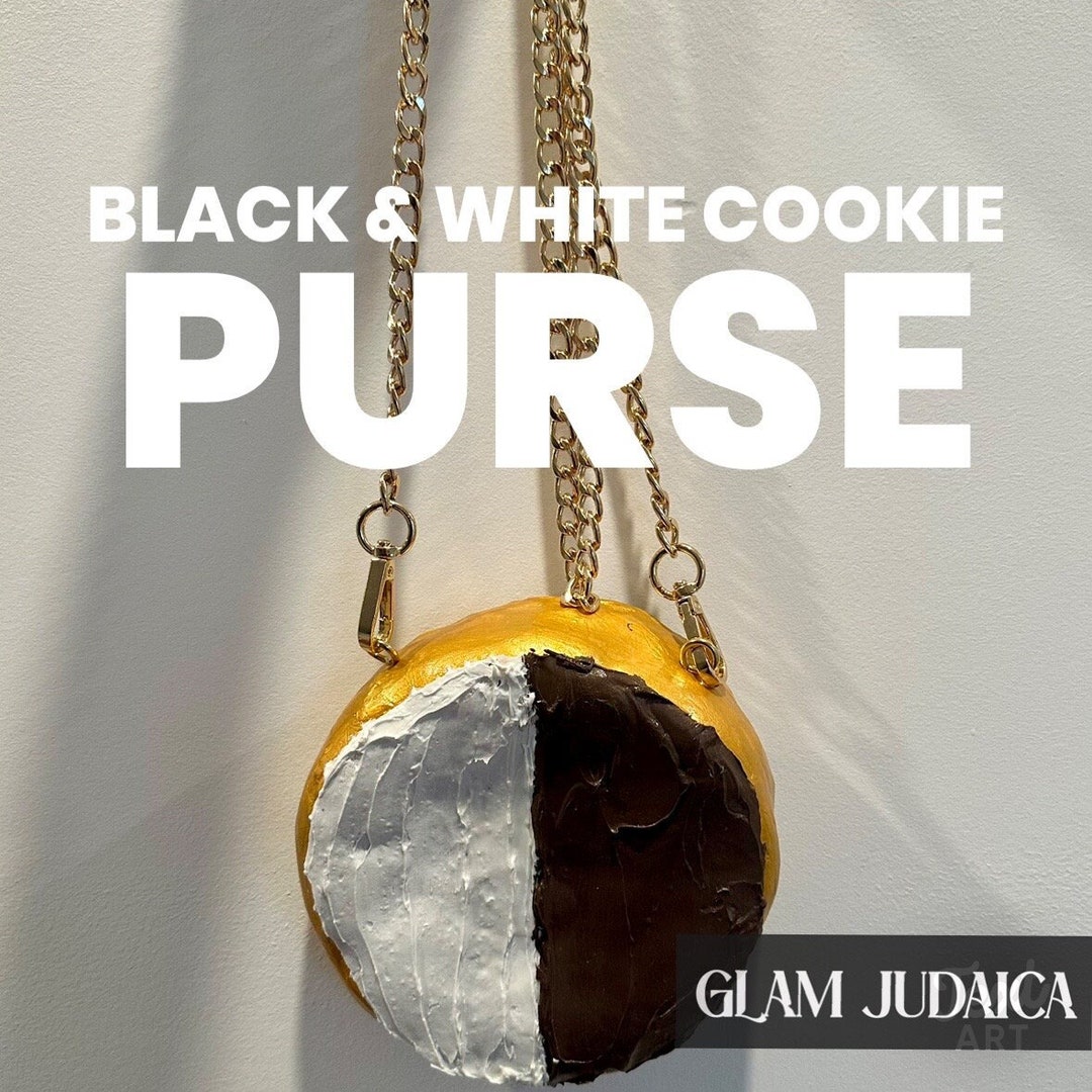 Black and White Cookie Purse: Hand-painted Jewish Novelty Bag - Etsy