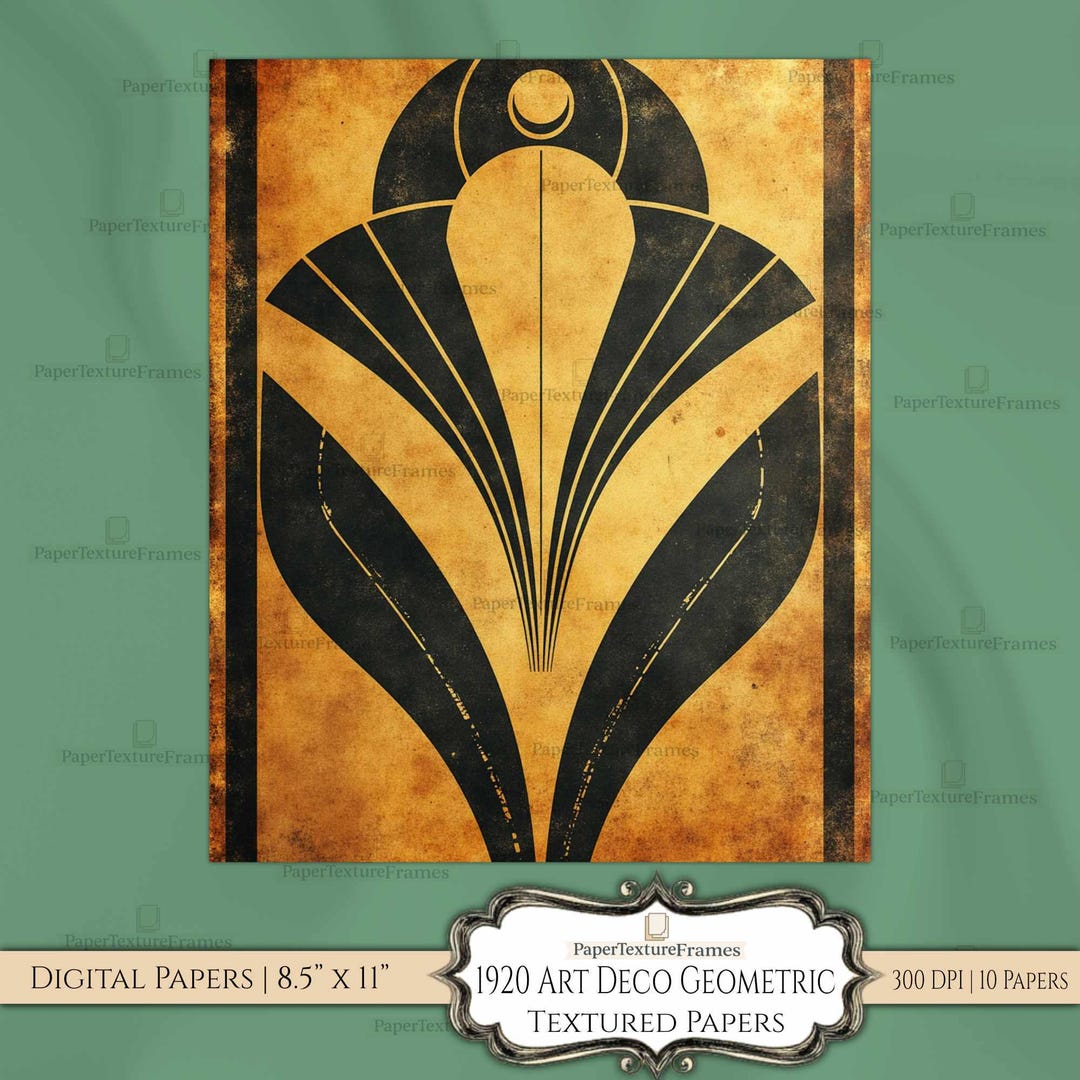 1920s Art Deco Digital Paper Pack: Vintage Textures for Junk Journals ...