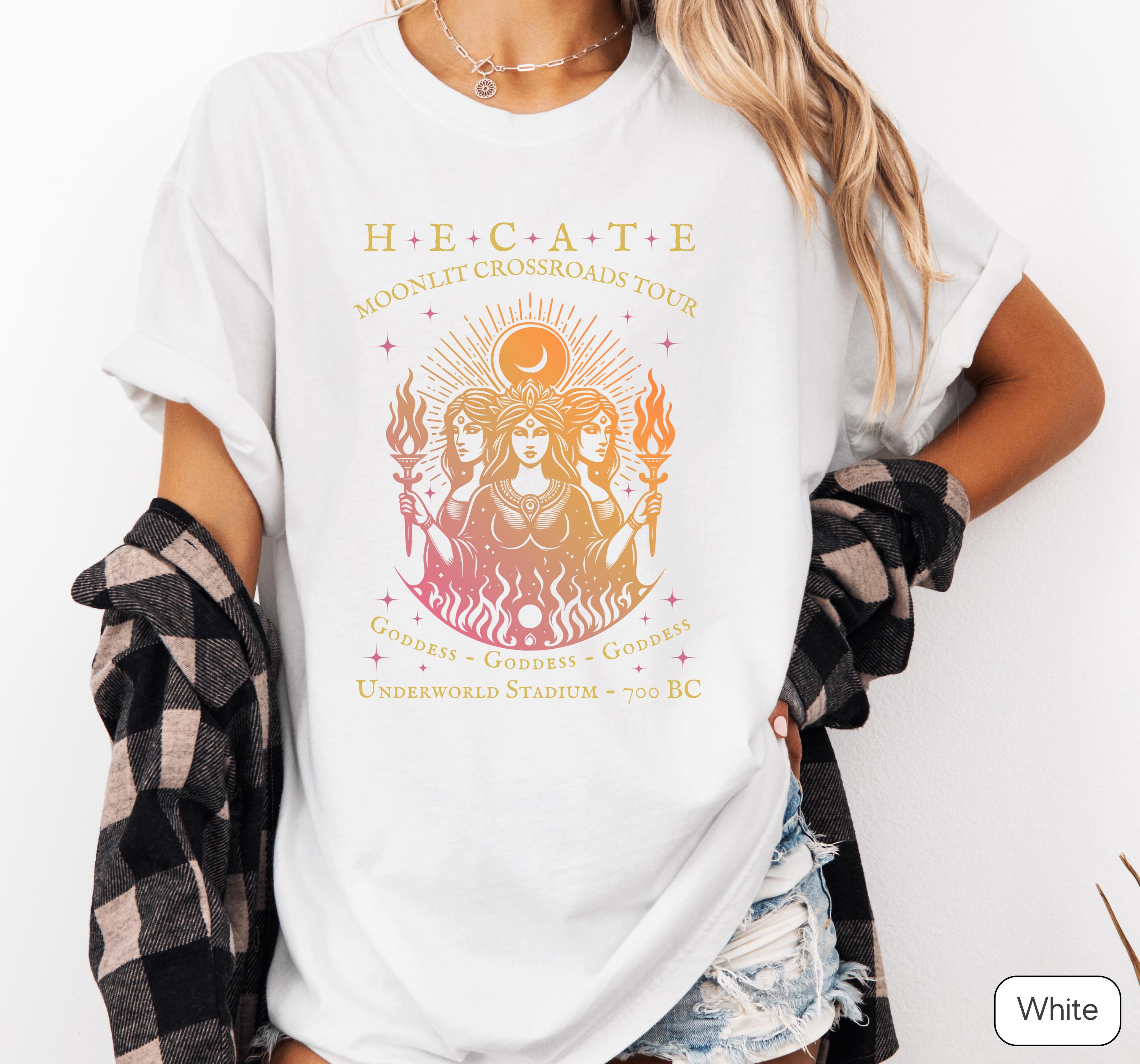 Hecate Triple Goddess Concert T-shirt | Greek Mythology Tee | Moonlit ...
