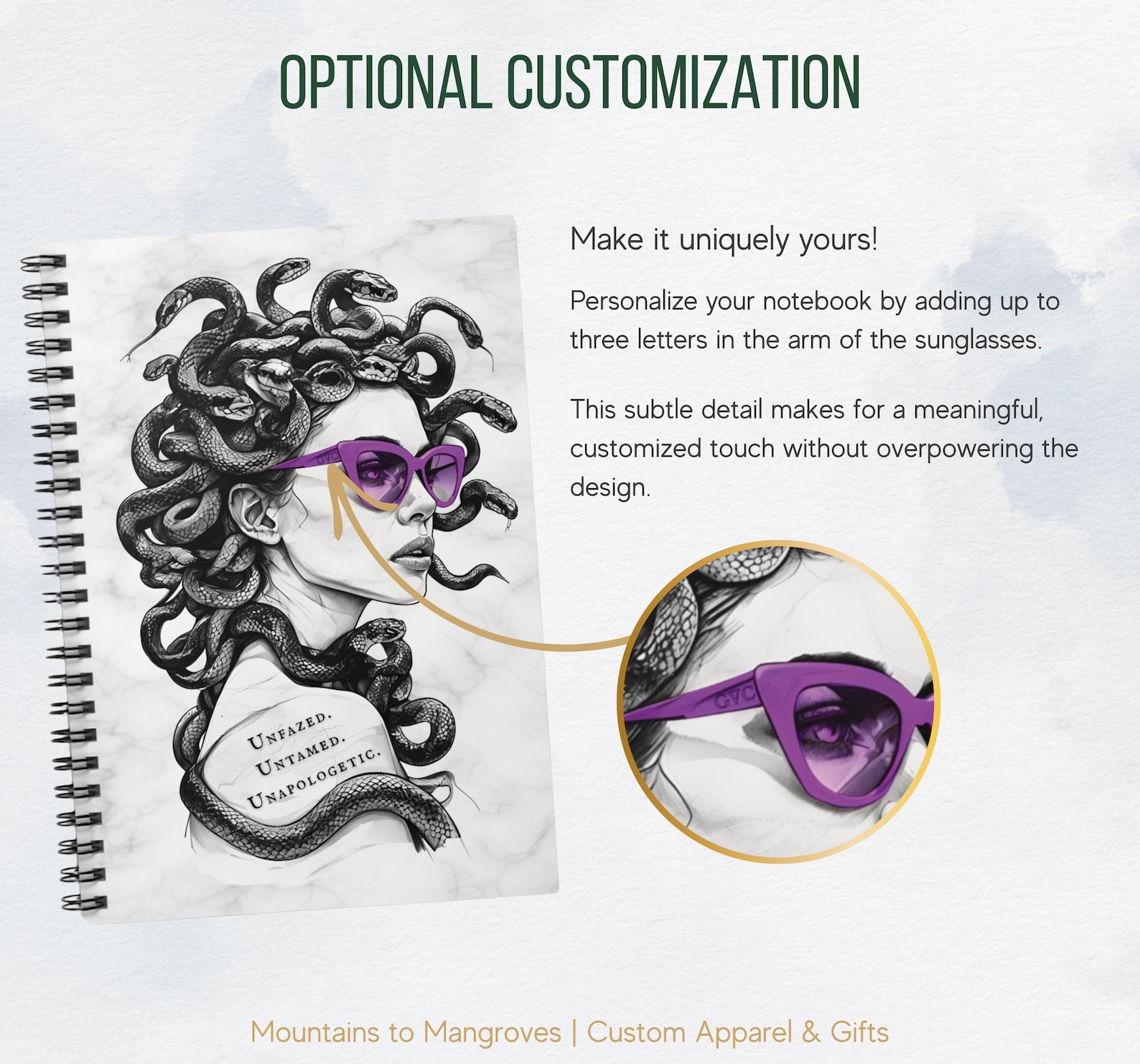 Medusa Notebook - Greek Mythology Journal, Feminist Gift, Aesthetic ...