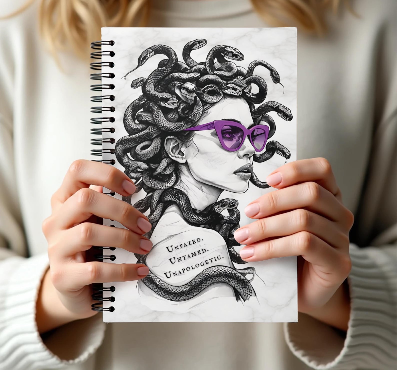 Medusa Notebook - Greek Mythology Journal, Feminist Gift, Aesthetic ...