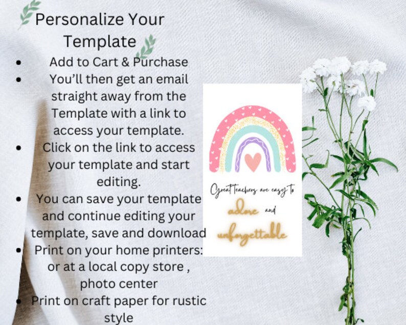 Editable Rainbow Teacher Appreciation Card, Thank You Card for Amazing ...